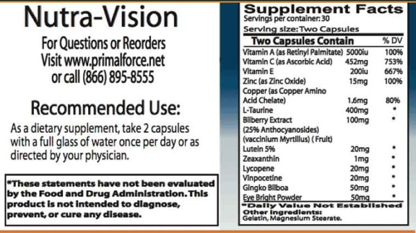 NutraVision | Primal Force Dr. Al Sears Natural Supplements